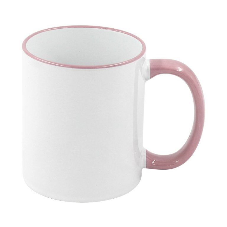 11 oz Sublimation Mug with Royal Blue Rim & Handle | Mecolour