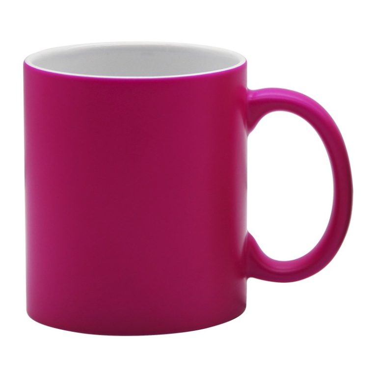 11 oz Sublimation Matte Fluorescent Mug (Rose Red)