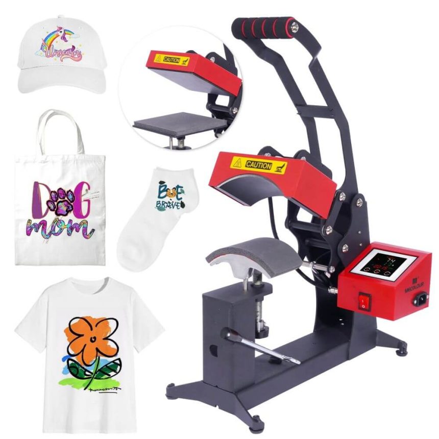 8 in 1 Heat Press Machine,360° Swing Away - Mecolour