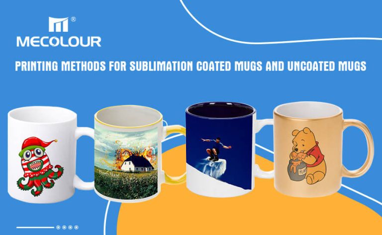 Printing methods for sublimation coated mugs and uncoated mugs