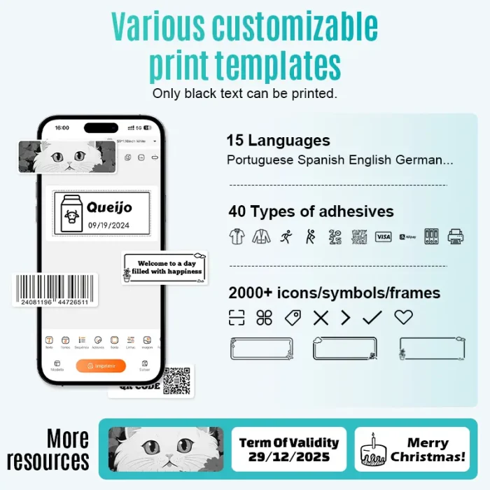 Portable Half-inch Shipping Label Printer - Mecolour Factory