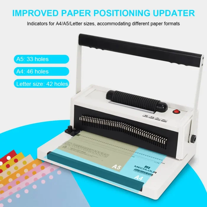 Single Wire Electric Binding Machine with Drawer Knife - Mecolour